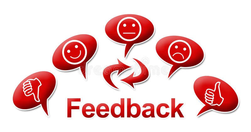 Risposte Con I Simboli Rossi Di Commento Illustrazione di Stock ...