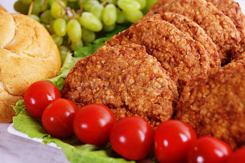 Rissole stock photo. Image of green, tomato, fresh, delicious - 44711554