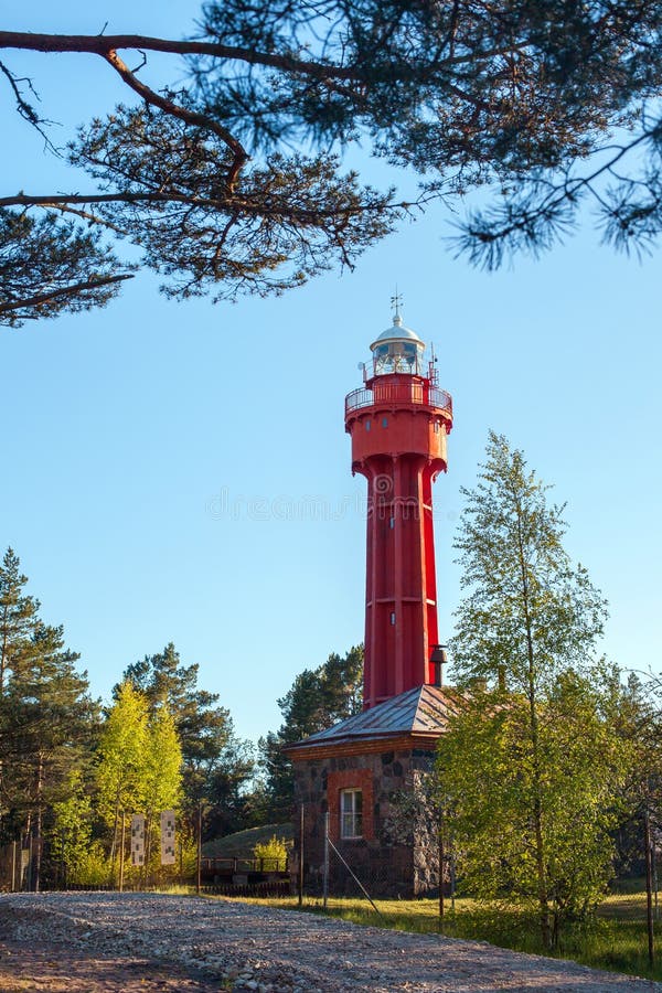 Ristna Lighthouse on the Island Hiiumaa Stock Image - Image of outdoor ...
