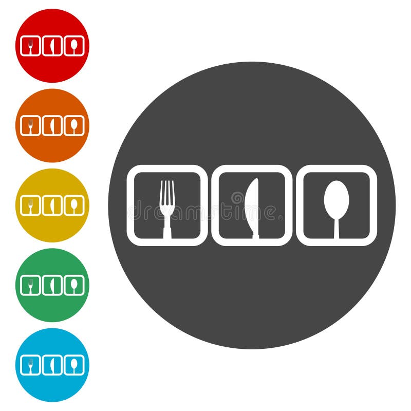 Icona Di Simbolo Del Ristorante, Della Gastronomie, Della Forchetta ...