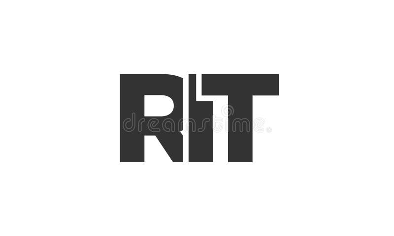 RIT Logo Design Template with Strong and Modern Bold Text. Initial ...