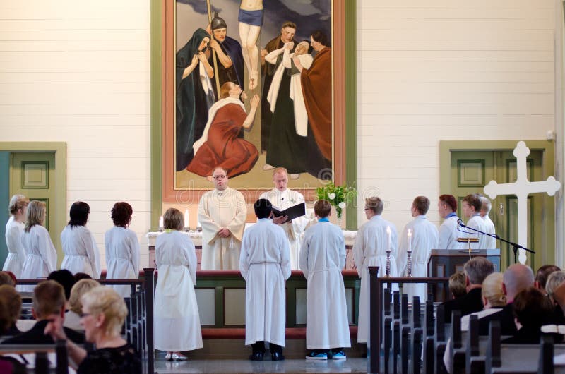 Rite of Confirmation at Lutheran Church Editorial Photo - Image of ...