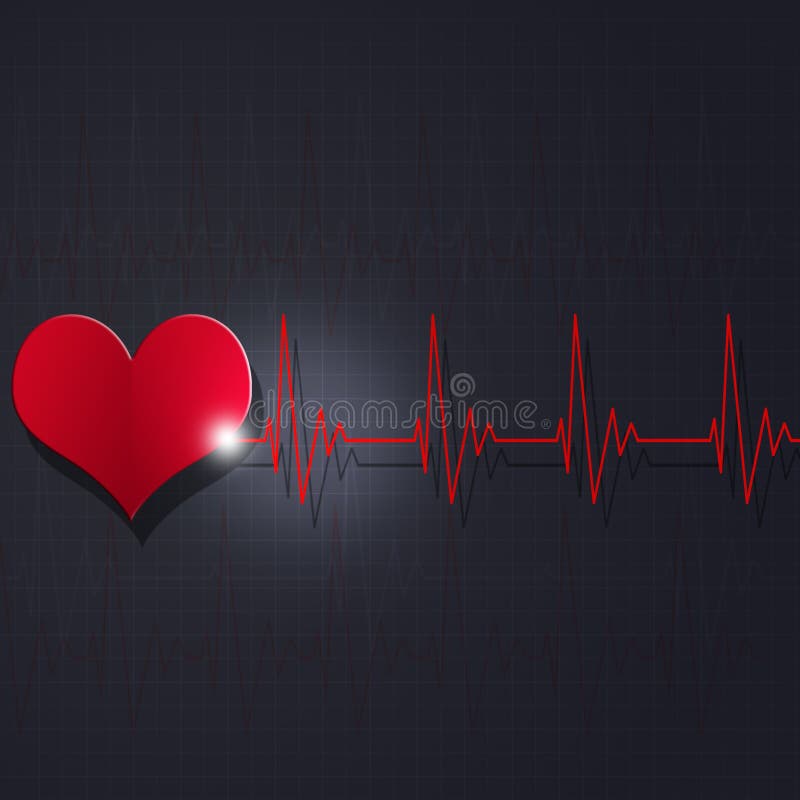 Ritmo de un corazón stock de ilustración. Ilustración de arritmia ...