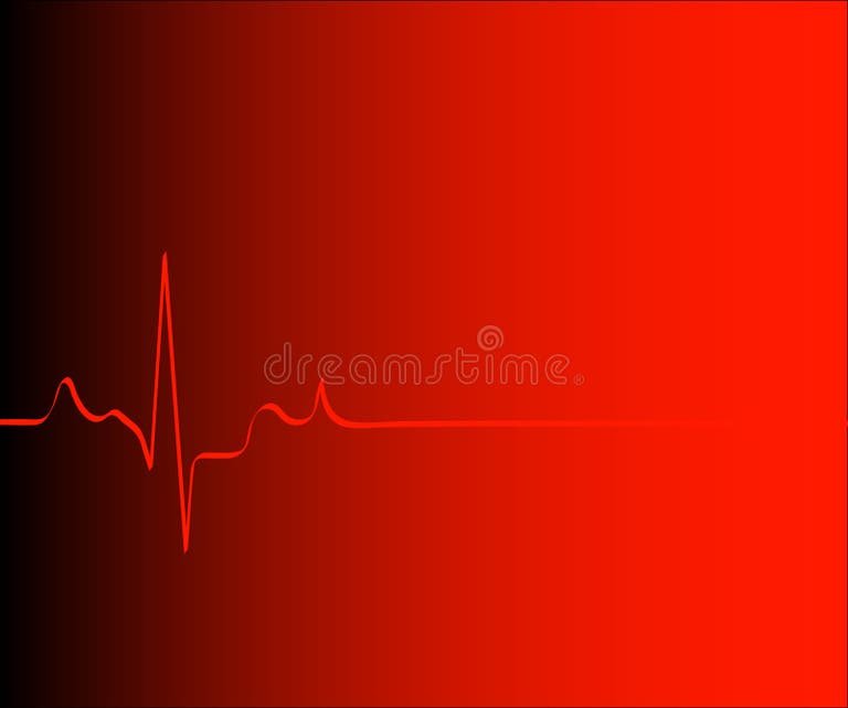 Ritmo Del Corazón O Rojo Del Gradiente Ilustración del Vector - Ilustración de cardiaco ...