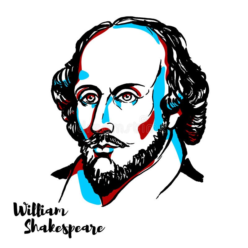 Ritratto Del William Shakespeare Illustrazione Vettoriale ...