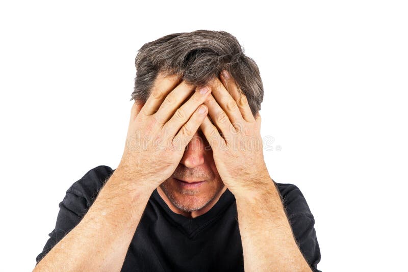 Ritratto Dell'uomo Nel Dispiacere Immagine Stock - Immagine di occhiata ...