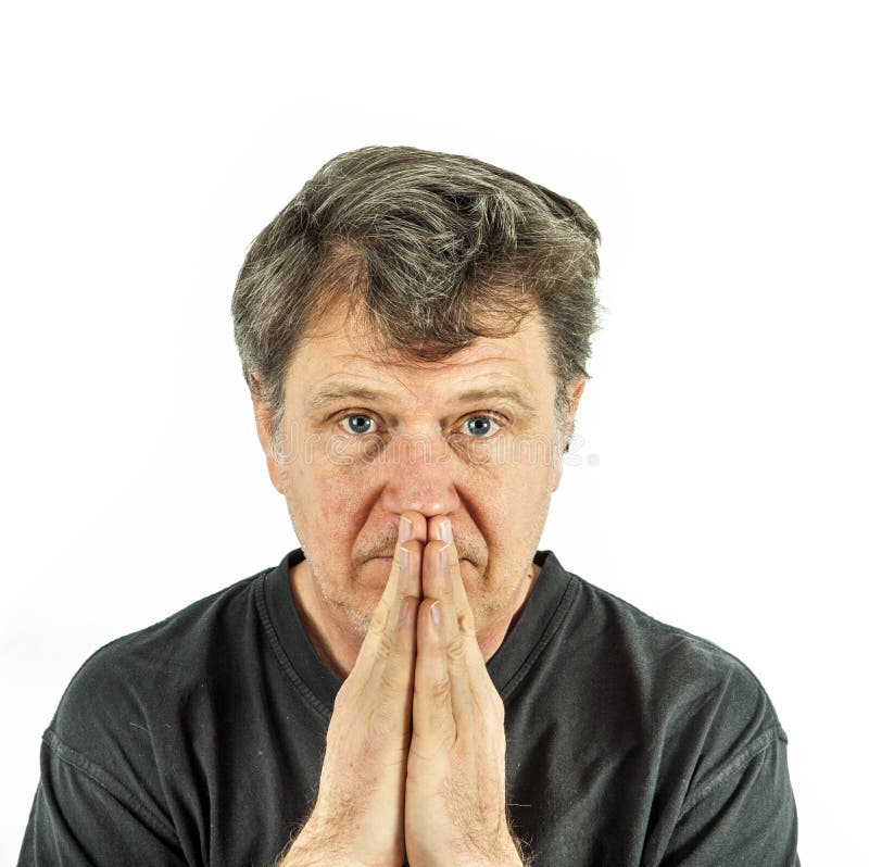 Ritratto Dell'uomo Nel Dispiacere Fotografia Stock - Immagine di ...