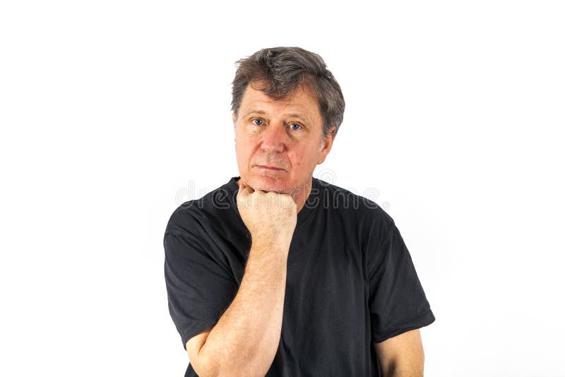 Ritratto Dell'uomo Nel Dispiacere Fotografia Stock - Immagine di ...