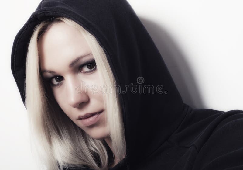 Ritratto Di Bella Ragazza Bionda Del Rapper Immagine Stock - Immagine ...