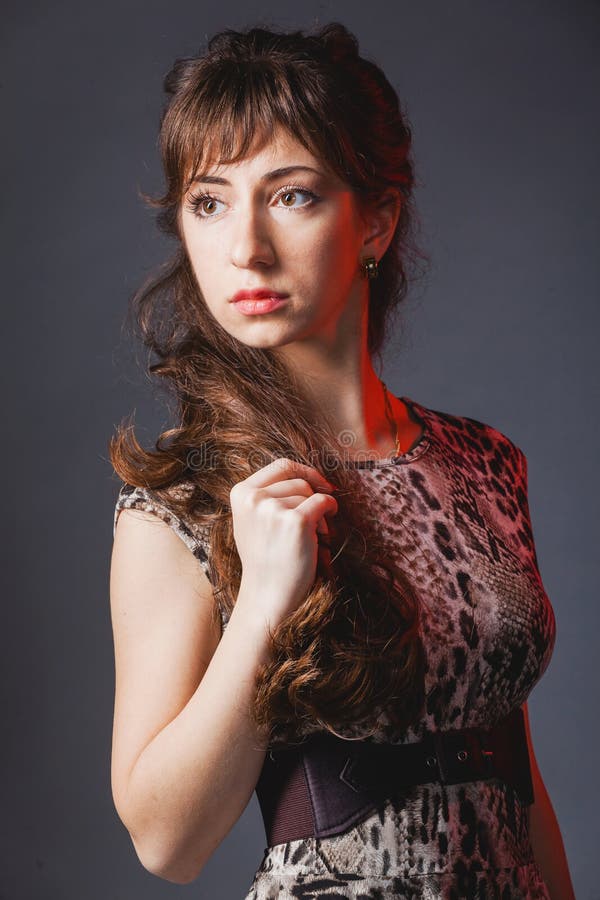 Ritratto di bella signora fotografia stock. Immagine di chiusura - 91793740