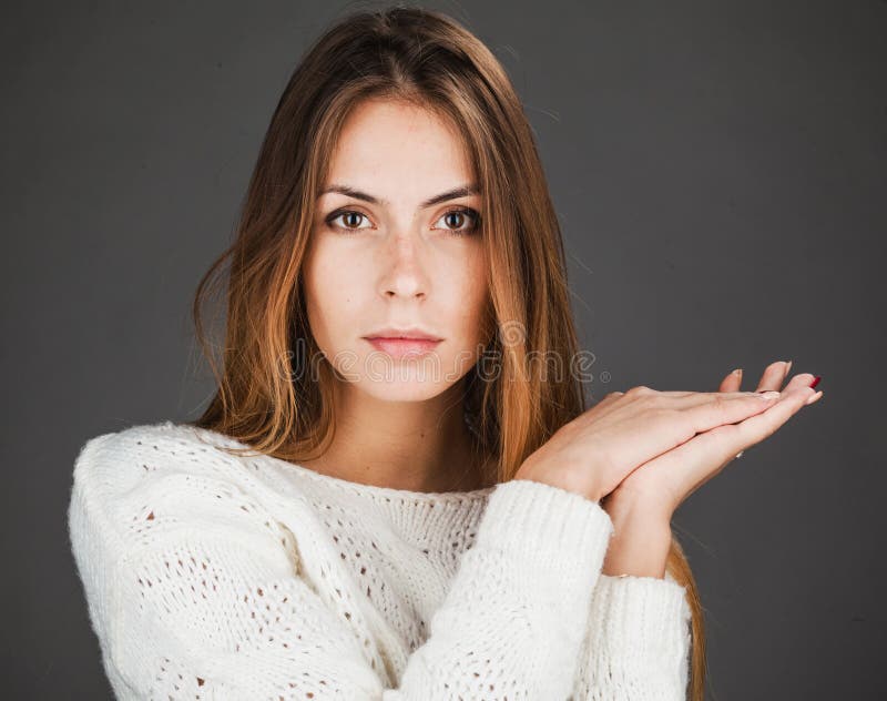 Ritratto di bella signora fotografia stock. Immagine di chiusura - 91793740