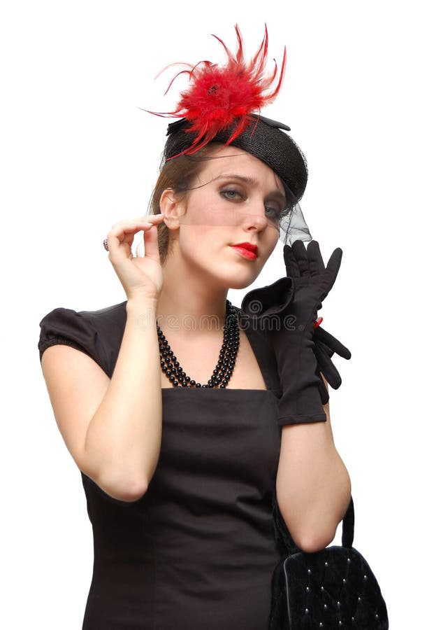 Ritratto Di Una Bellissima Signora Velata Fotografia Stock - Immagine ...