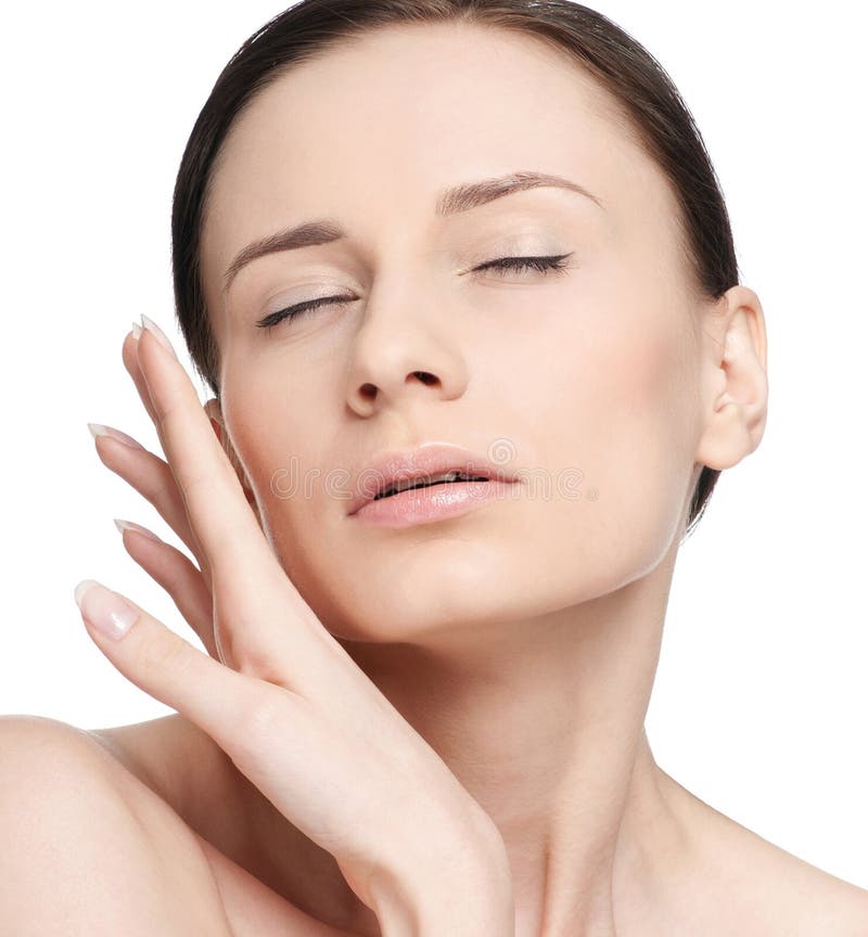 Ritratto Di Giovane Donna Con Pelle Perfetta Immagine Stock - Immagine ...
