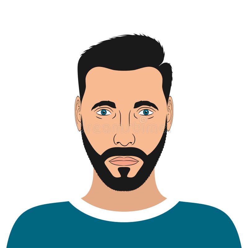 Ritratto Di Un Giovane Con Stile Di Capelli E Della Barba Avatar ... Ritratto Di Un Giovane Con Stile Di Capelli E Della Barba Avatar ...