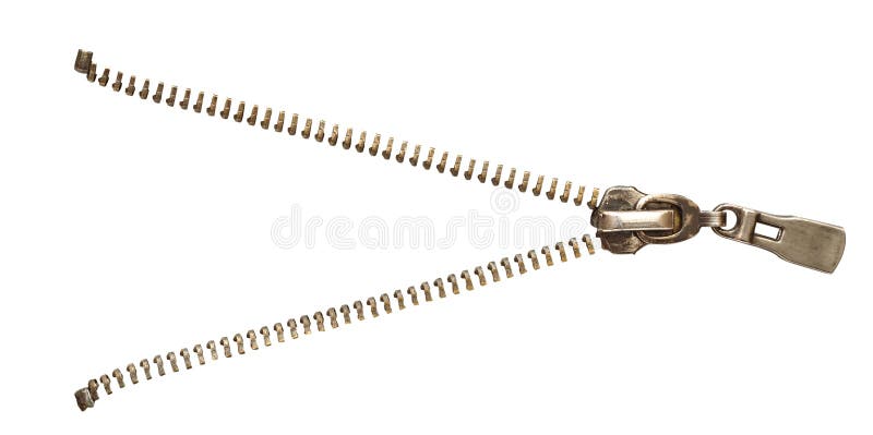 Ritssluiting Die Op Wit Wordt Geïsoleerdr Stock Afbeelding - Image of ...