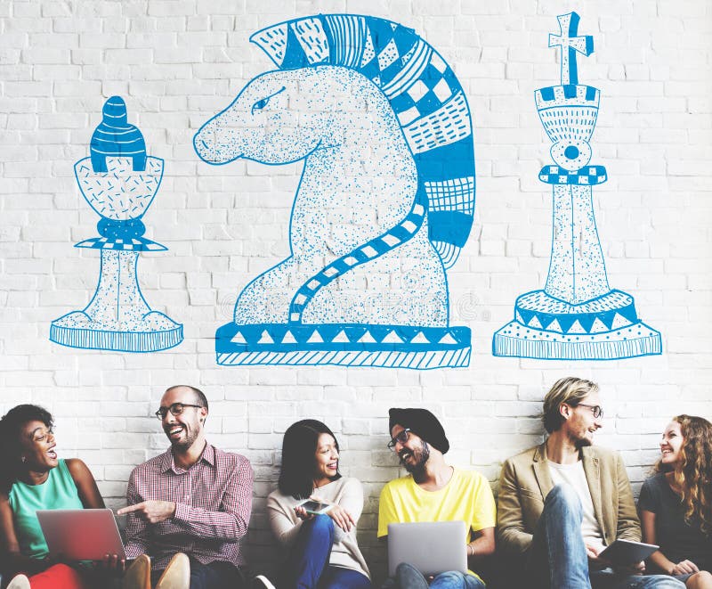 Ritter-Chess Piece Strategy-Grafik-Konzept Stockfoto - Bild von ...