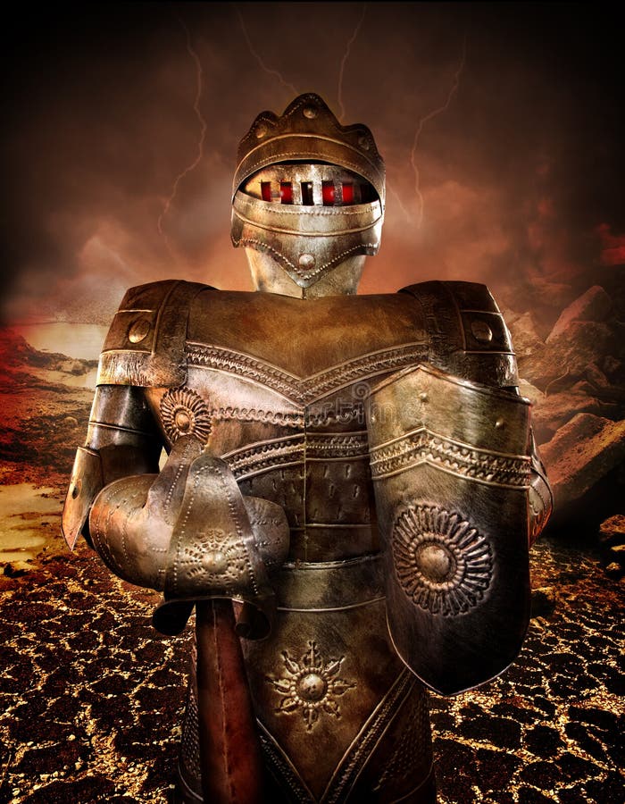 Ritter in der Rüstung stockfoto. Bild von soldat, krieg - 24826856