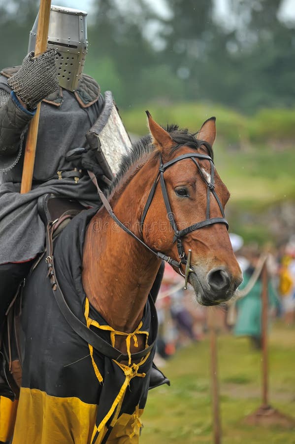 Ritter mit Lanze zu Pferd redaktionelles bild. Bild von chrom - 42747960