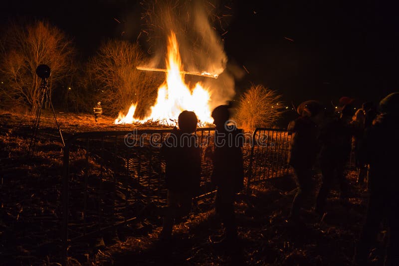 Ritual bonfire stock image. Image of fire, luxembourg - 53000829