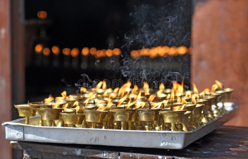 Ritual candles stock photo. Image of obeisance, nepal - 51035460