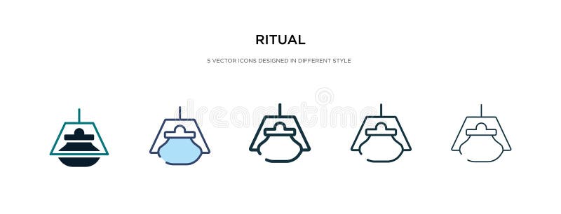 Ritual Icon in Different Style Vector Illustration. Two Colored and ...