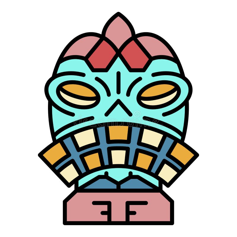 Ritual Idol Icon Color Outline Vector Stock Vector - Illustration of ...