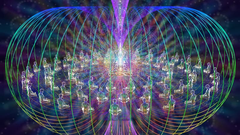 Chakra System of Human Energy Torus Fields Stock Illustration ...