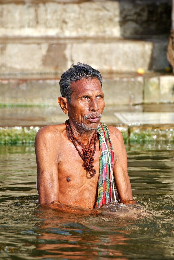 Ritual Purification in Varanasi Editorial Stock Image - Image of ...
