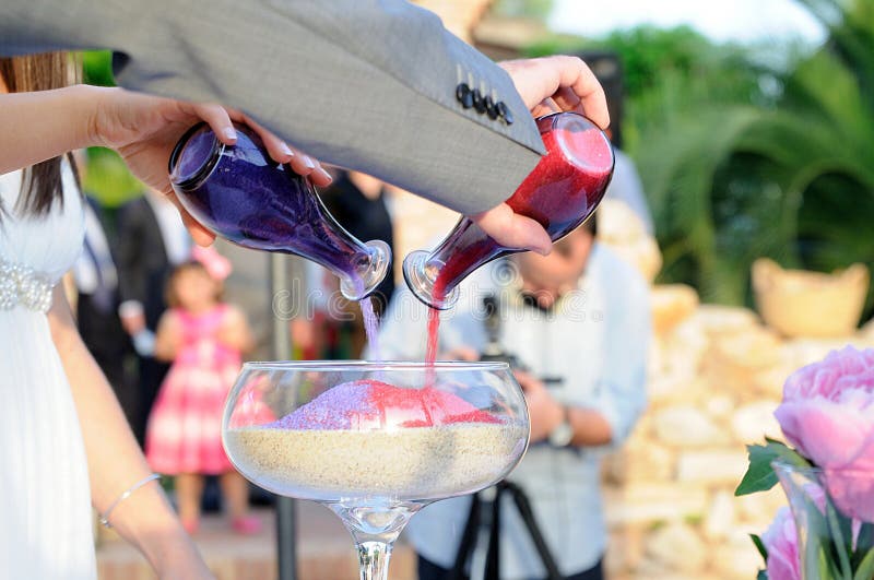 Ritual Sand at the Ceremony Stock Photo - Image of union, marriage ...