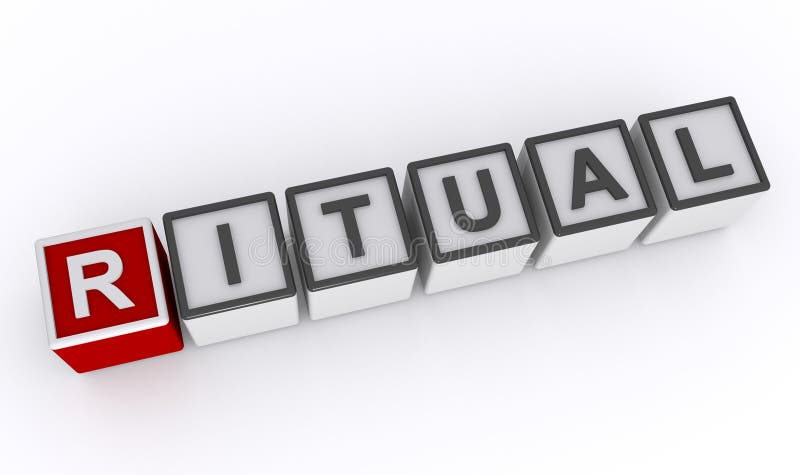 Ritual word block on white stock illustration. Illustration of ...
