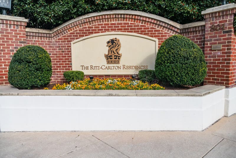 The Ritz-Carlton Residences, Balnimore. Entrance Sign Editorial ...