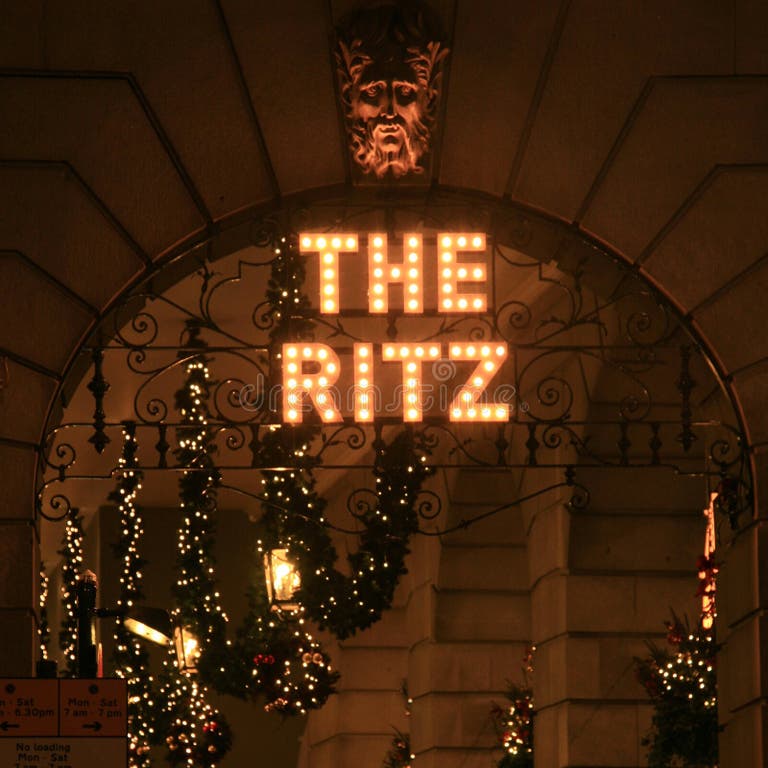 The Ritz hotel sign editorial photography. Image of ritz - 26085647