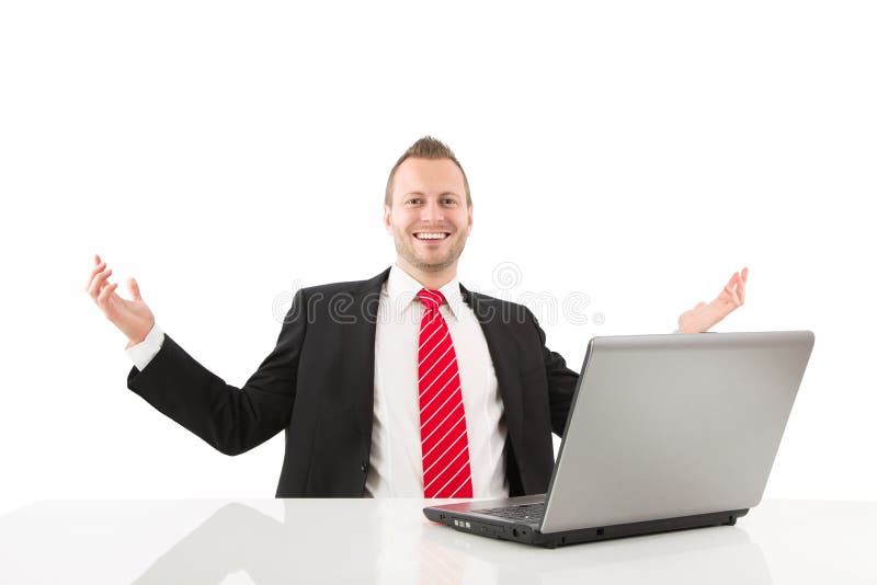 Riuscito imprenditore immagine stock. Immagine di acclamazione - 35316405