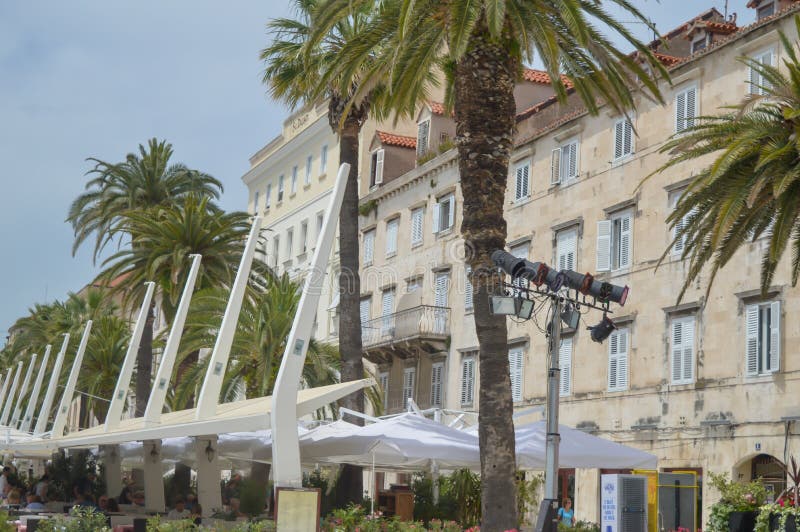 The Riva Promenade in Port of Split, Croatia on June 15, 2019 ...