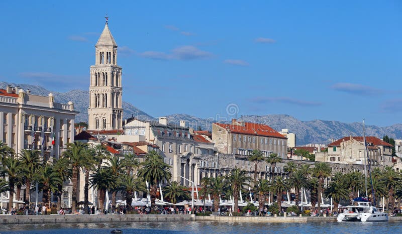 The Riva in Split Croatia editorial stock photo. Image of walkway ...