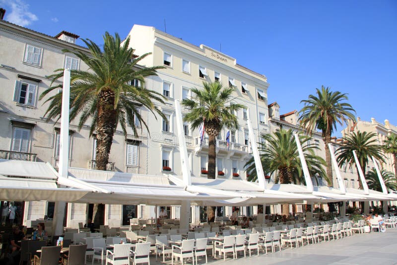 The Riva in Split Croatia editorial stock photo. Image of walkway ...