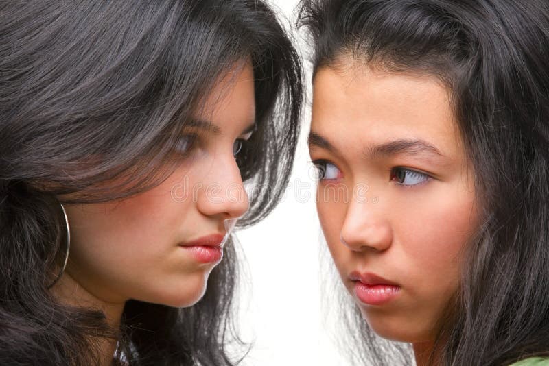 Rivalry between females stock photo. Image of hatred, girl - 9481068