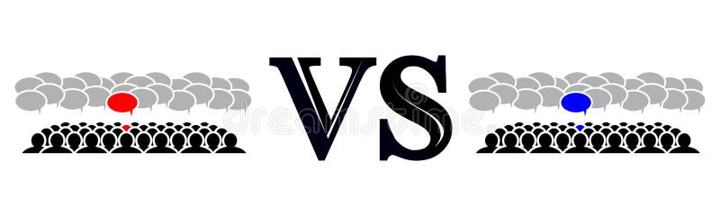 The Rivalry of the Two Teams Stock Illustration - Illustration of ...