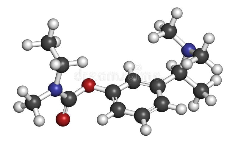 Rivastigmine Molecule, Molecular Structure, Exelon, Ball and Stick 3d ...