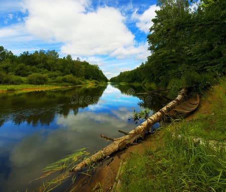 On the river stock photo. Image of horizon, ecology, clean - 5990456