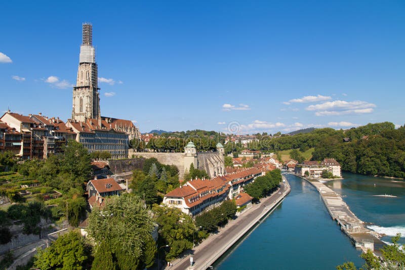 River Aare through Bern stock image. Image of berne, town - 36698769