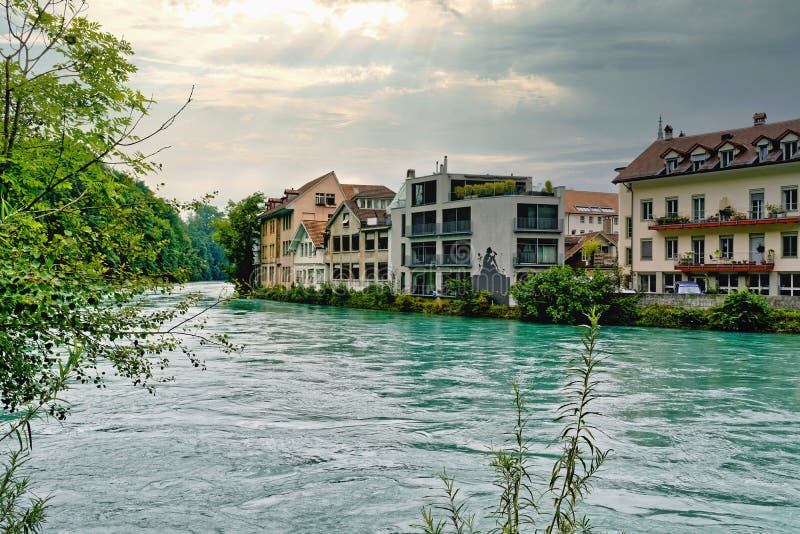 River Aare in Bern, Switzerland Stock Image - Image of tourism ...