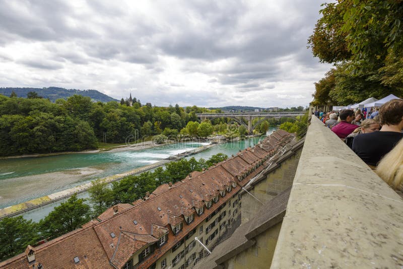 The River Aare Flows through the City of Bern Editorial Photo - Image ...