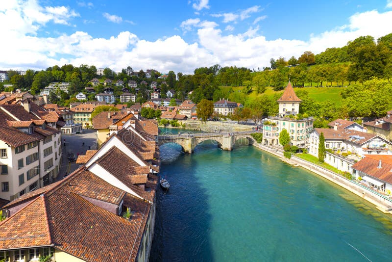 The River Aare Flows through the City of Bern Editorial Photo - Image ...