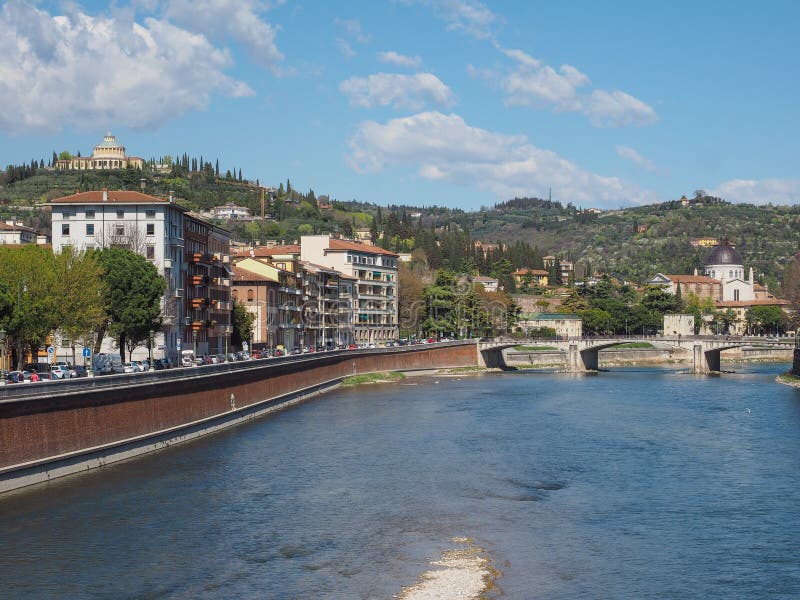 River Adige in Verona stock image. Image of verona, italy - 145458905