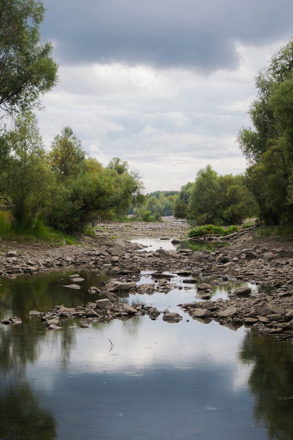 River Against the Backdrop of the Forest Stock Image - Image of scenery ...