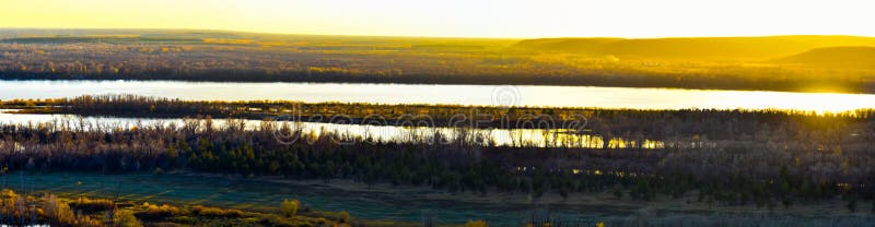 River Against the Backdrop of Sky, Natural Landscape Stock Photo ...