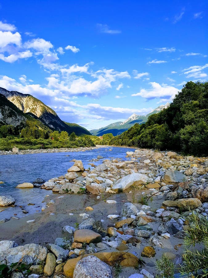 River and Alps stock photo. Image of rock, stream, valley - 217398820