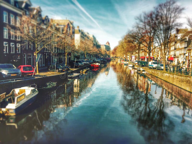 River in amsterdam editorial photo. Image of river, weather - 52019586