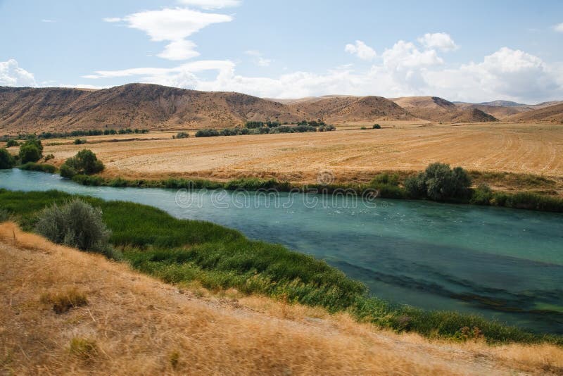River between Ankara and Kaysery, Turkey Stock Photo - Image of light ...